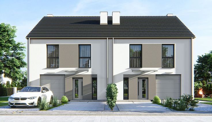 Projekt domu Kalipso 5 - bliźniak PLP 101,10 m² - EXTRADOM