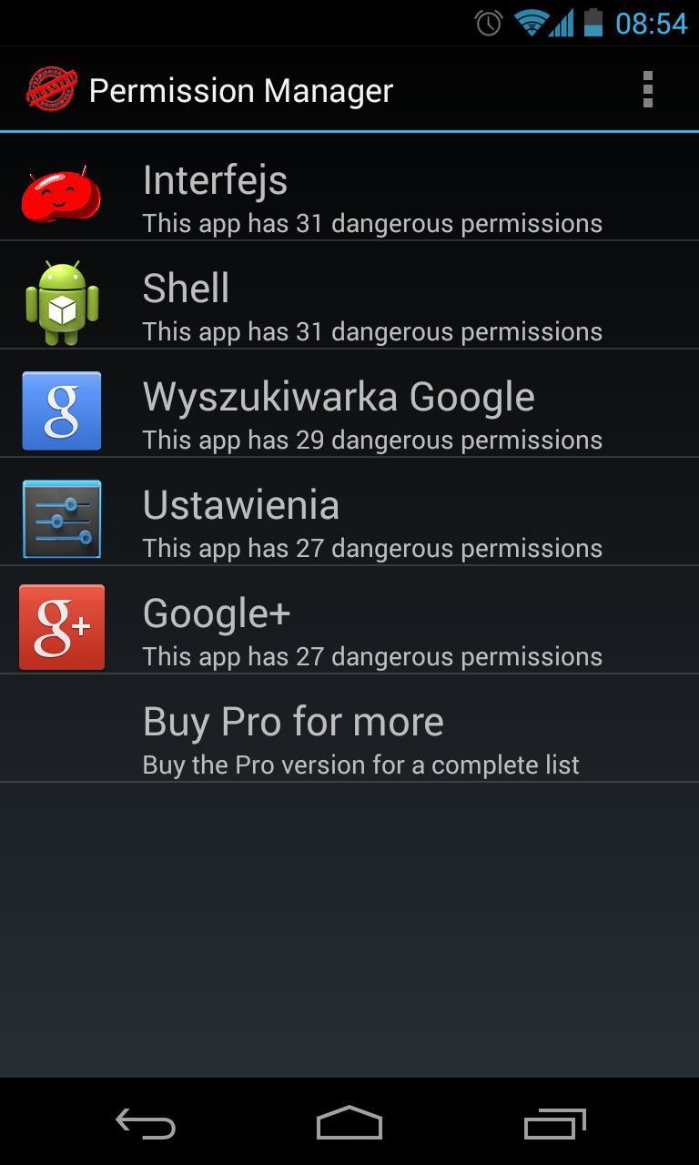 Permission Manager (Android) - dobreprogramy