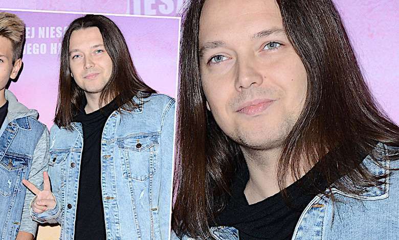 Zapomniany Gabriel Fleszar pokazał się z 16-letnim synem na premierze ...