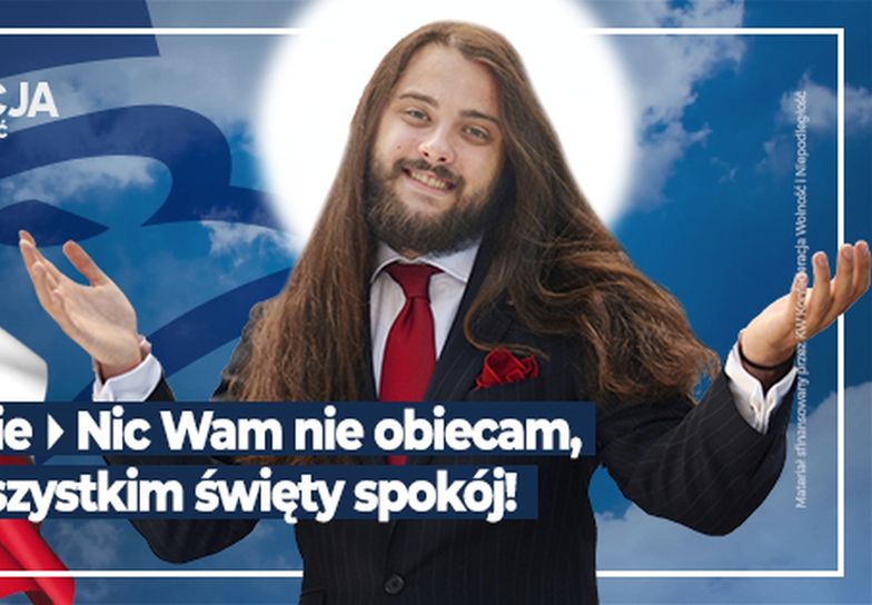 Wybory 2019. Kandydat Konfederacji wystylizował się na Jezusa Chrystusa ...