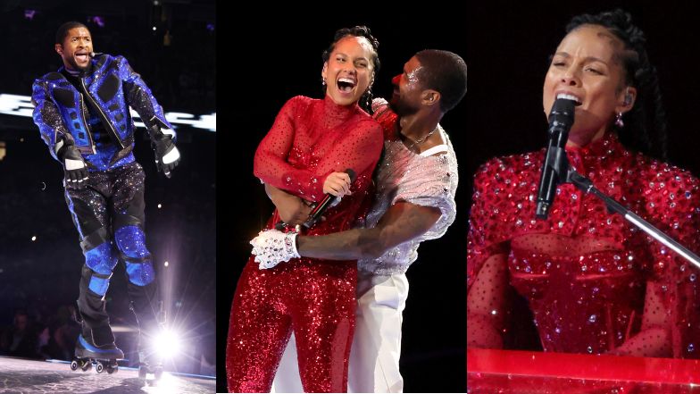 Super Bowl halftime show controversy: Usher's near-fall and Alicia Keys ...