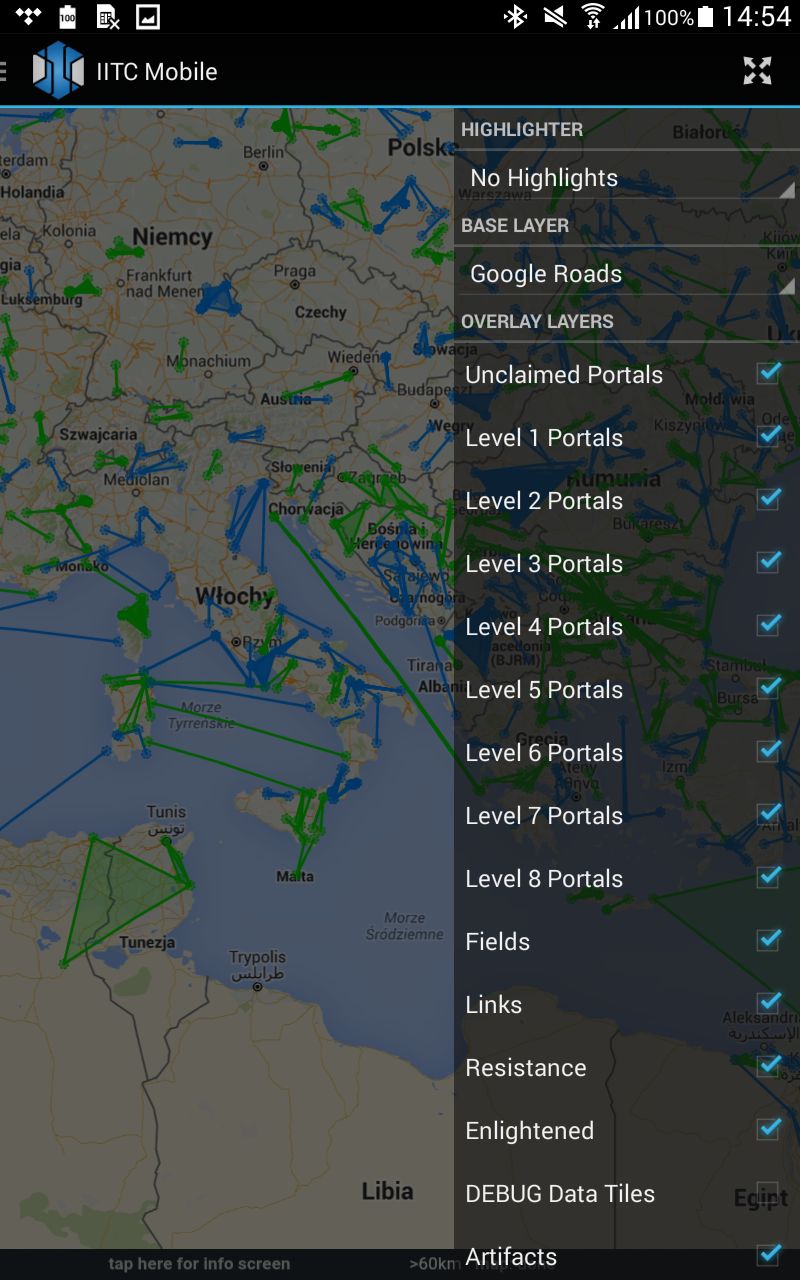 IITC (Ingress Intel Total Conversion) 0.25.1 (Android) - dobreprogramy