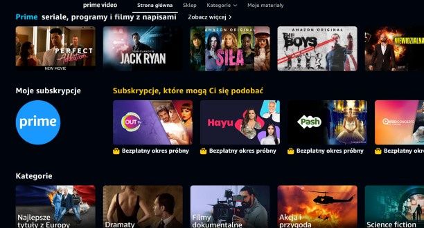 Amazon Prime Video w Polsce z dodatkowymi kanałami i pakietami