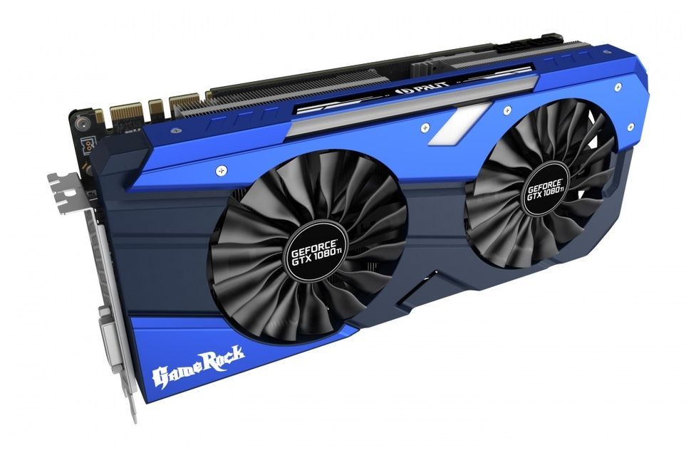 Palit GeForce GTX 1080 Ti Game Rock - karta z czterema wentylatorami