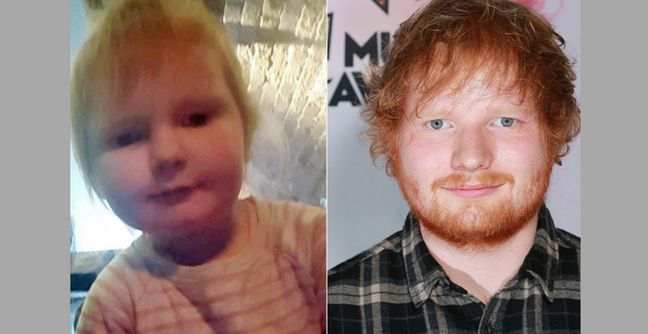 Dwuletnia dziewczynka wygląda jak Ed Sheeran. Niesamowite podobieństwo ...