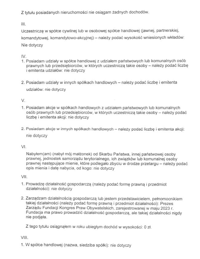 Jest oświadczenie majątkowe Adama Bodnara - WP Wiadomości