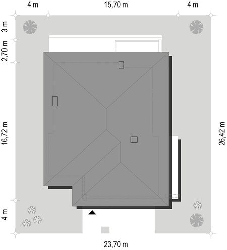Projekt domu Oceanic wariant B 257,57 m² - koszt budowy - EXTRADOM