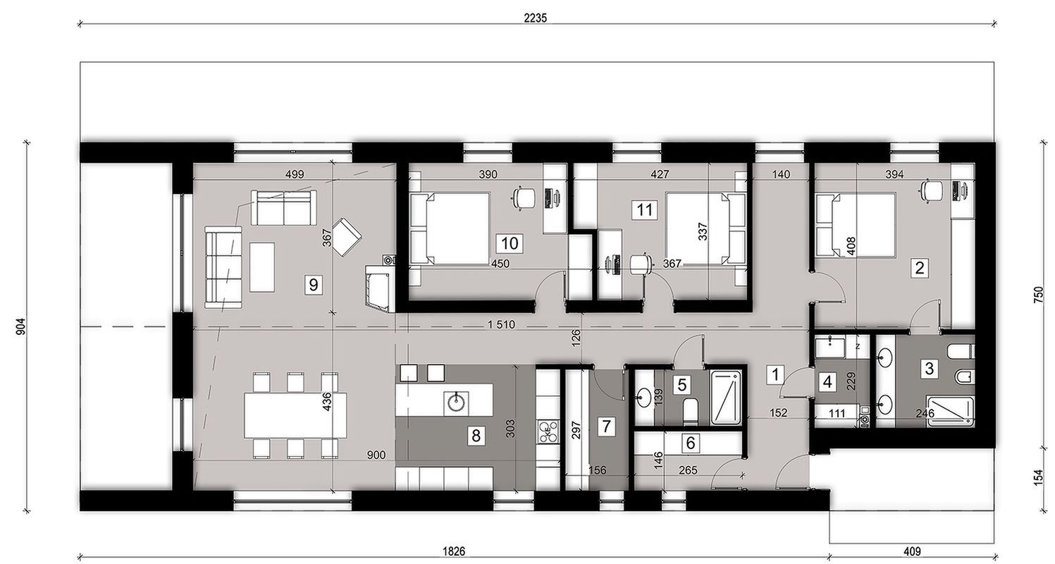 Projekt domu Premium Home 09 133,70 m² - koszt budowy - EXTRADOM